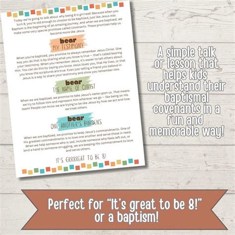 Lds Baptism Bundle Lds Baptism Bundle Banner Talk Handouts And Poster