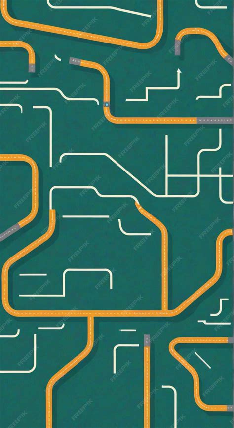 A Map Of A Maze With A Green Background And A Map Of A Maze Premium