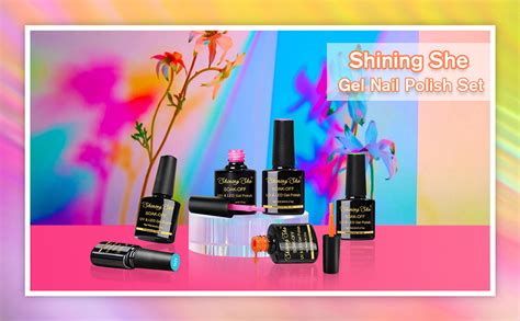 Shining She Néon Vernis Semi Permanent 10 Couleurs Vert Rose Jaune