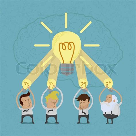 Business Man Brainstorming Eps10 Stock Vector Colourbox