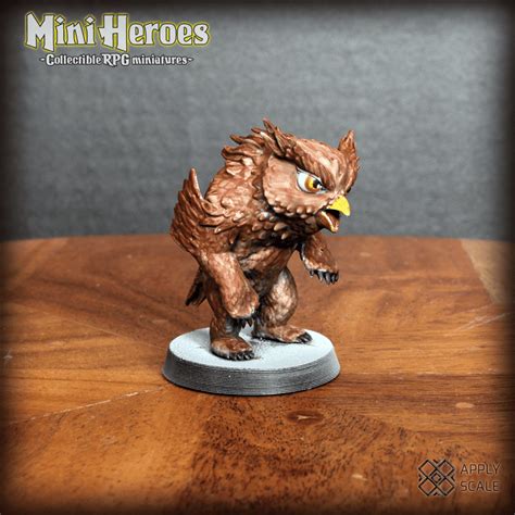 3d Printable Owlbear Mini Heroes Collectible Rpg Miniatures By