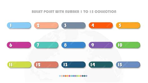 Premium Vector Bullet With Number Collection Numbers From 1 To 15