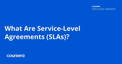 What Are Service Level Agreements Slas Coursera