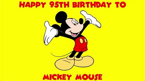Happy 95th Birthday To Mickey Mouse Youtube