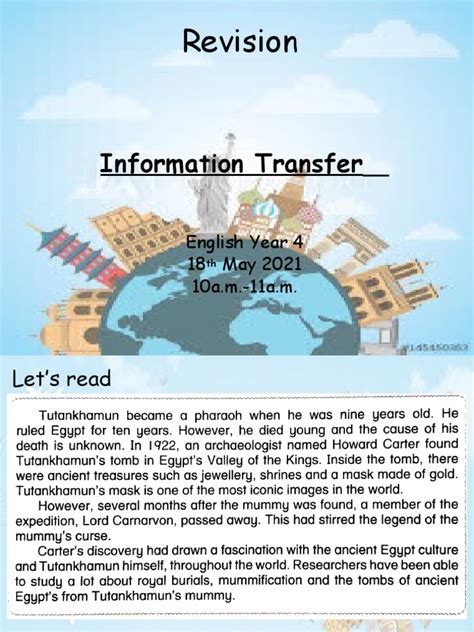 Information Transfer Exercise Pdf