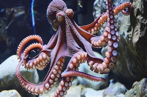 Premium Photo Intriguing Octopus Camouflaging Itself Among Rocks And