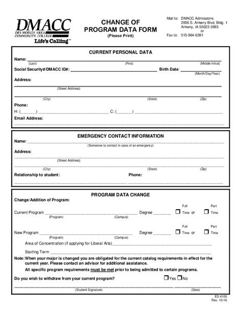 Dmacc Change Of Program Form Complete With Ease AirSlate SignNow