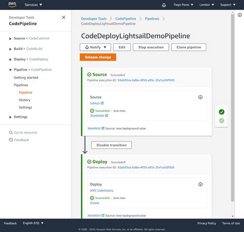 Amazon Web Services Setup Codepipeline Deploy Step Has A Status Of