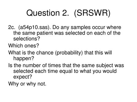 PPT Assignmnet Simple Random Sampling With Replacement PowerPoint Presentation ID