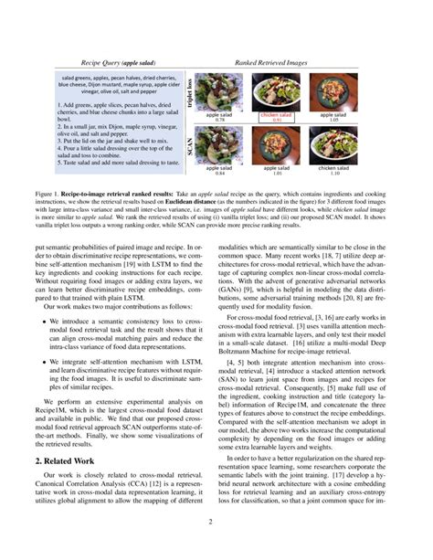 Cross Modal Food Retrieval Learning A Joint Embedding Of Food Images And Recipes With Semantic