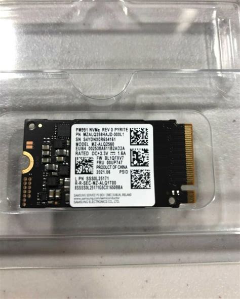 Samsung Unità a stato solido SSD da 256 GB PM991 M 2 2242 42 mm