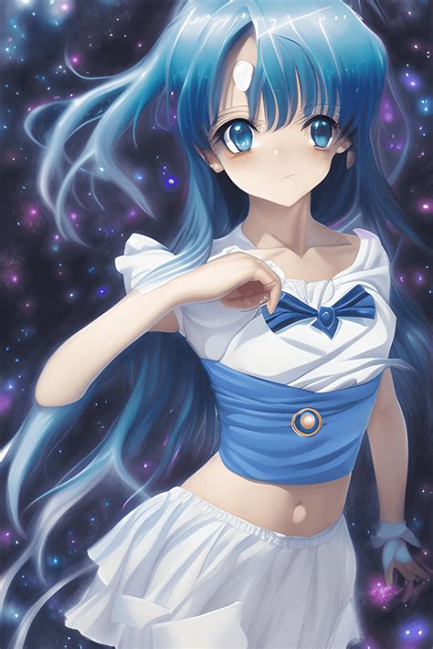 Sailor Mercury 3d Anime Graphic · Creative Fabrica