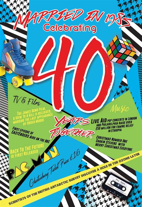 40th Ruby Anniversary Card Lornashouse Lifestyle