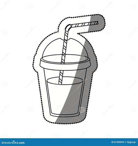 Glass With Drinking Straw Design Stock Illustration Illustration Of
