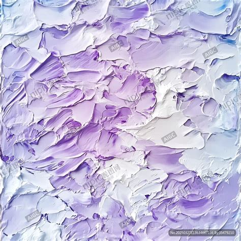 Ai创作图紫色 白色 油画 纹理 笔触 艺术 质感 颜料 涂抹 抽象 色彩 肌理 手绘 图案 背景 昵图网