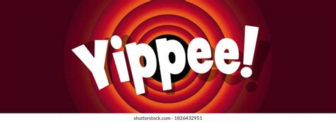 Yippee On Red Background Stock Vector Royalty Free 1826432951