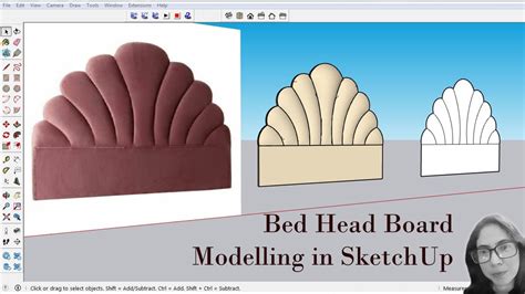 Bed Head Board Modelling In Sketchup Youtube