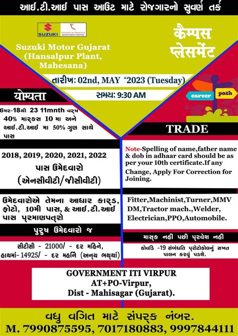 Suzuki Motor Campus Placement 2024 Suzuki Motor Gujarat Campus