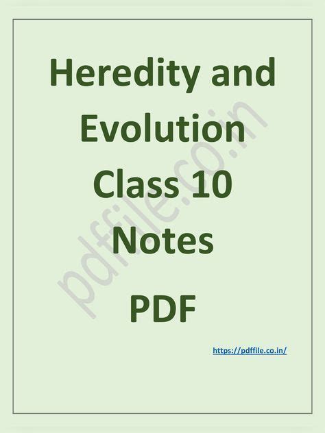 Heredity And Evolution Class 10 Notes Science Chapter 9 Artofit