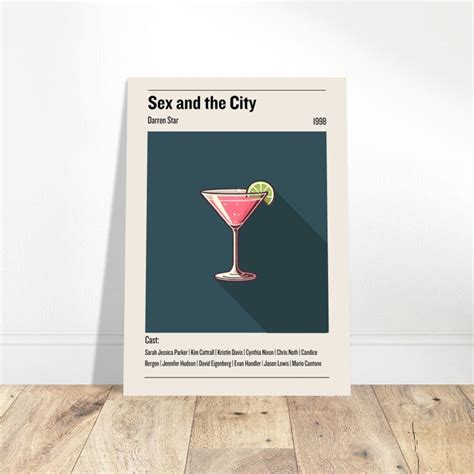 Sex And The City Minimalist Tv Show Poster Lucertola Designs Cosmopolitan Wall Art Print Etsy