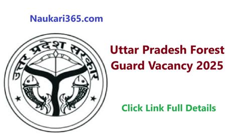 Upsssc Forest Guard Vacancy 2025 Notification Important Dates