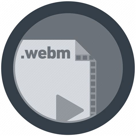 Document Extension File Format Round Roundettes Webm Icon