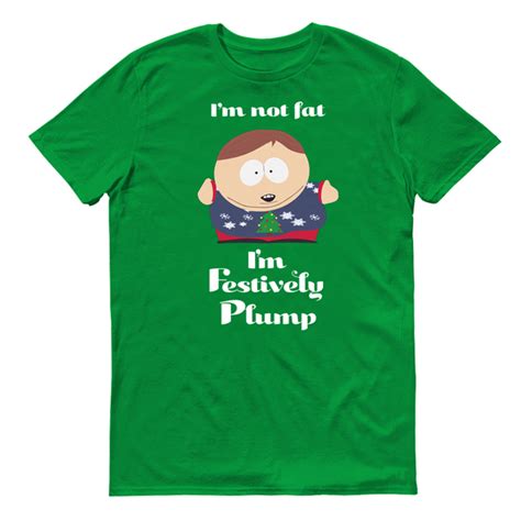 South Park Cartman Festively Plump Adult Short Sleeve T Shirt South