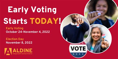 Early Voting Starts Monday October 24 Nimitz High School