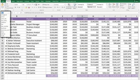 Financial Modeling In Excel Naming Ranges Learn