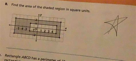 Solved 8 Find The Area Of The Shaded Region In Square Units