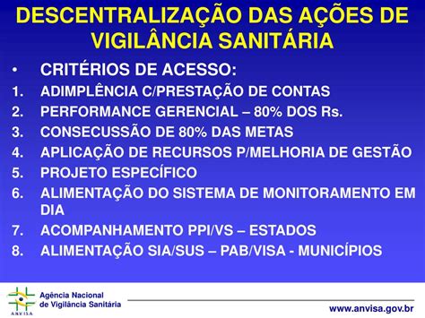 PPT GESTÃO DO SUBSISTEMA NACIONAL DE VIGILÂNCIA SANITÁRIA NO CONTEXTO