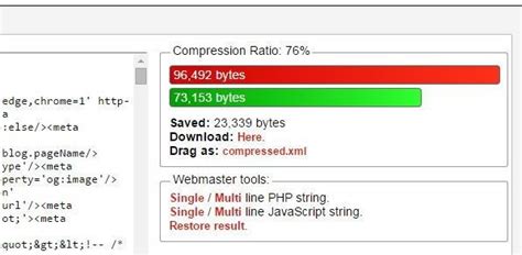 How To Compress Bloggers Html Code And Reduce Size