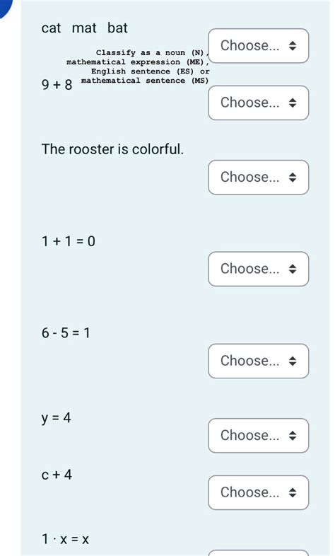 Cat Mat Bat Choose R Classify As A Noun N Studyx