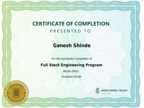 Ganesh Shinde On Linkedin Successfully Completed Java Full Stack
