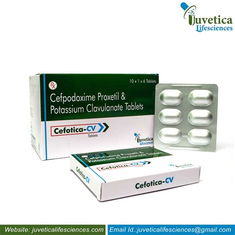 Cefotica Cv Composition Cefpodoxime 200mg And Clavulanic Acid 125mg Tablets