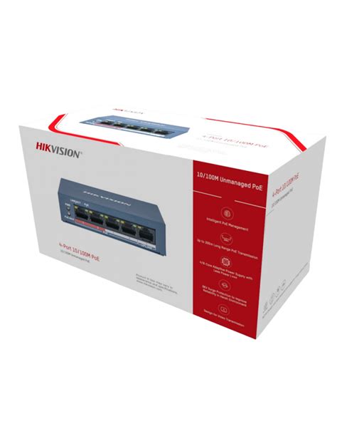 Switch Poe 4 Puertos Poe 10 100 1 Puerto 10 100mbps Rj45