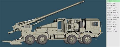 JGSDF Type 19 155mm Wheeled Self Propelled Howitzer 3D Model CGTrader