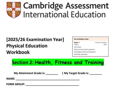 Igcse Pe [cambridge International Specification] Section 2 Health