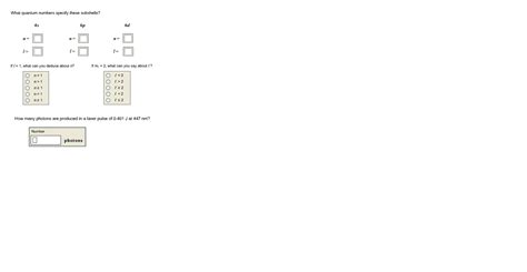 Solved What Quantum Numbers Specify These Subshells If L