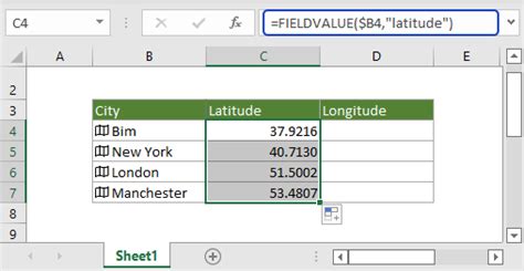 How To Use The Excel FIELDVALUE Function
