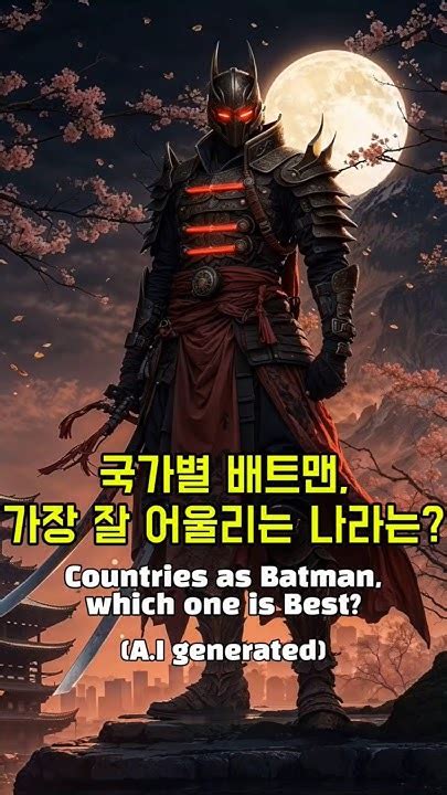 국가별 배트맨 어느 나라가 가장 잘 어울리나요 Countries As Batman Which One Is Best