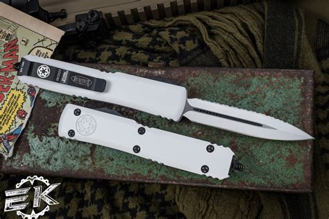 Microtech Ultratech Storm Trooper Deep Engraved Otf Automatic Knife 34