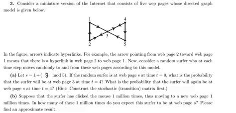 Solved 3 Consider A Miniature Version Of The Internet That