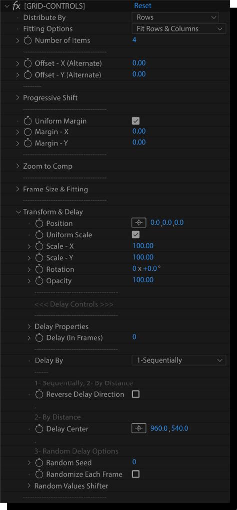 Slides And Grids 12 Script For After Effect Visualstorms