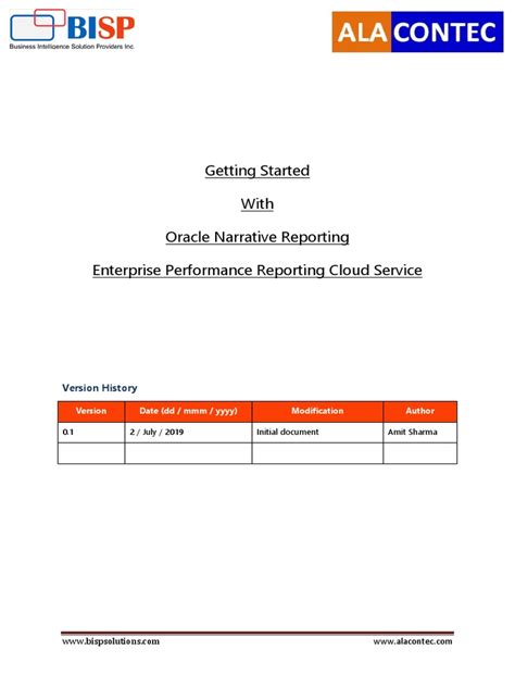 Oracle Epm Narrative Reporting Pdf Information Technology Computer Engineering