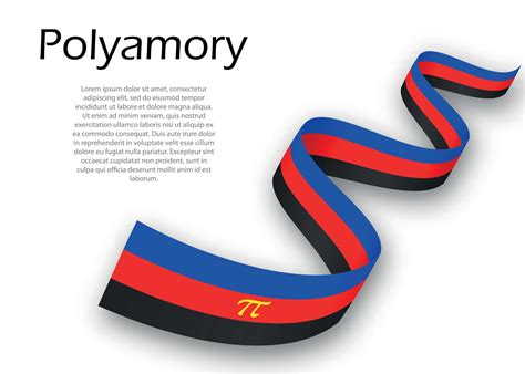 Waving Ribbon Or Banner With Polyamory Pride Flag 21832831 Vector Art