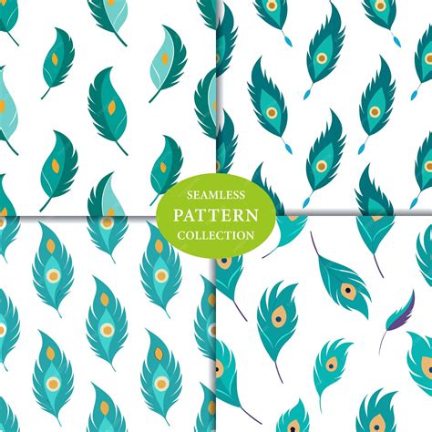 Premium Vector Soft Peacock Feathers Seamless Pattern Background Design