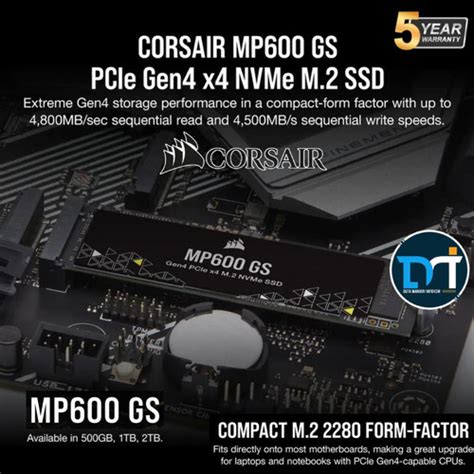 Promo CORSAIR MP600 GS SSD 500GB 1TB 2TB M 2 2280 NVMe PCIe 4 0 Gen 4