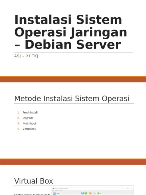 Xi Asj Instalasi Sistem Operasi Jaringan Debian Server Pdf