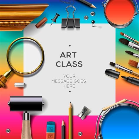 Premium Vector Art Class Template Creativity Concept For Artist